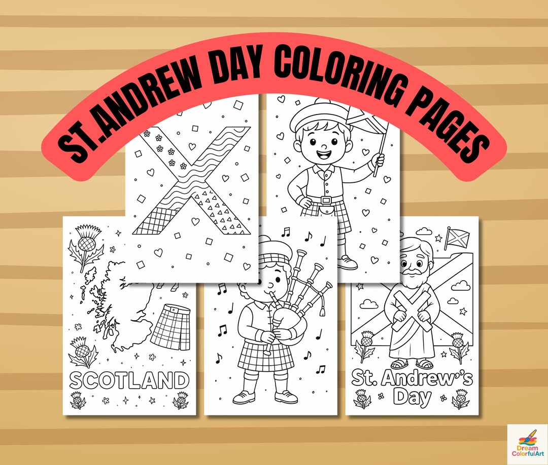 St. Andrew’s Day Coloring Pages for Kids – 15 Printable Scottish ...