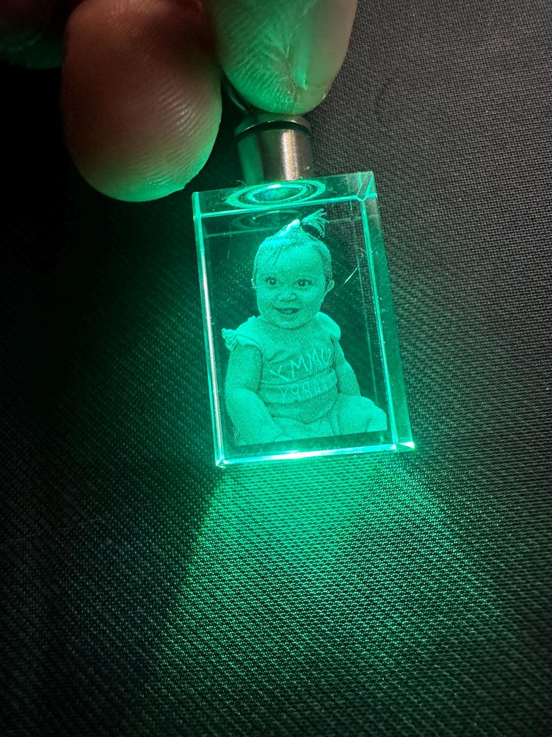 Crystal Keychain, Customizable With Any Photo - Etsy
