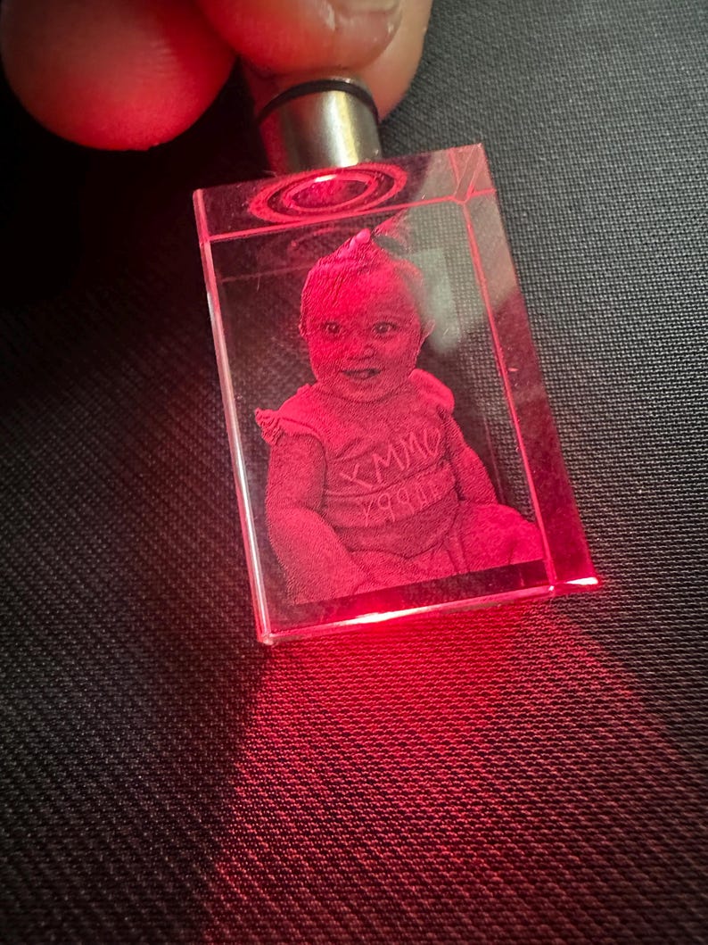 Crystal Keychain, Customizable With Any Photo - Etsy