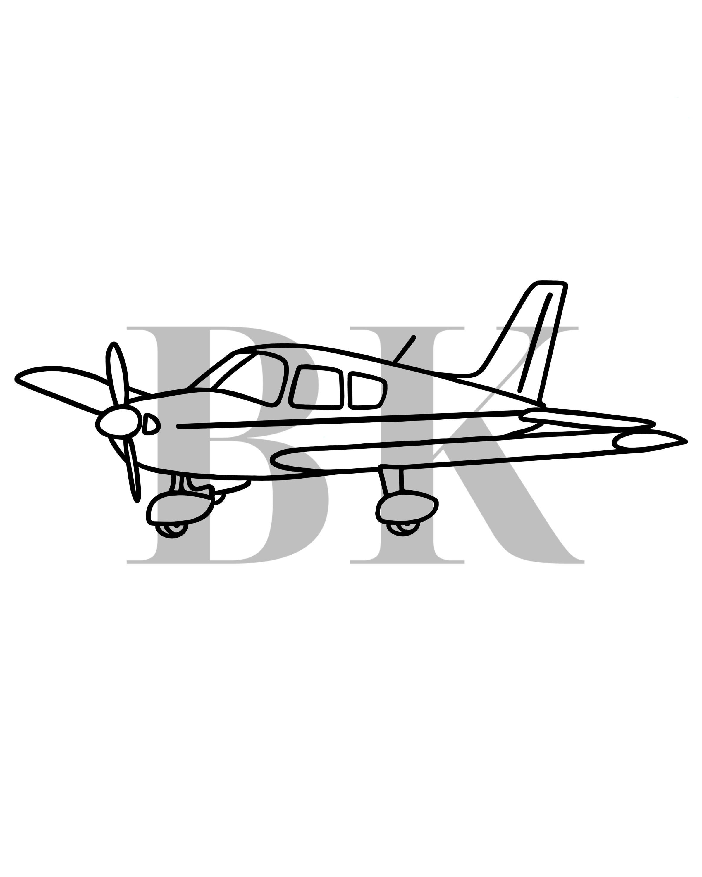 Piper Airplane Line Art – Printable Aviation Wall Art – Pilot Gift ...
