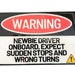 Warning Stickers, for the Newbie Driver, Funning Stickers, Warning ...