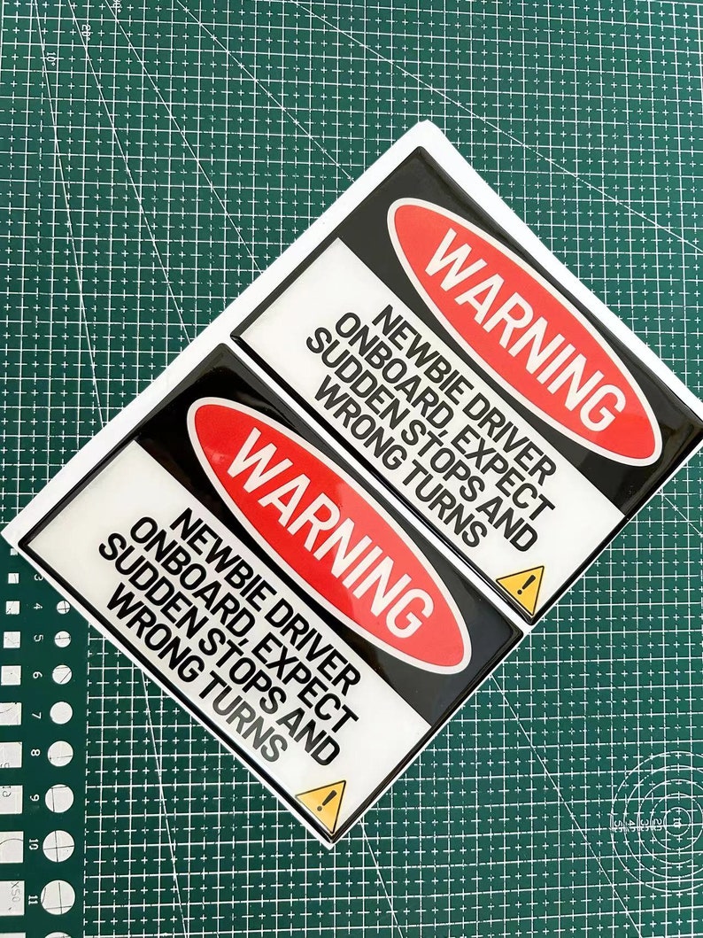Warning Stickers, for the Newbie Driver, Funning Stickers, Warning ...