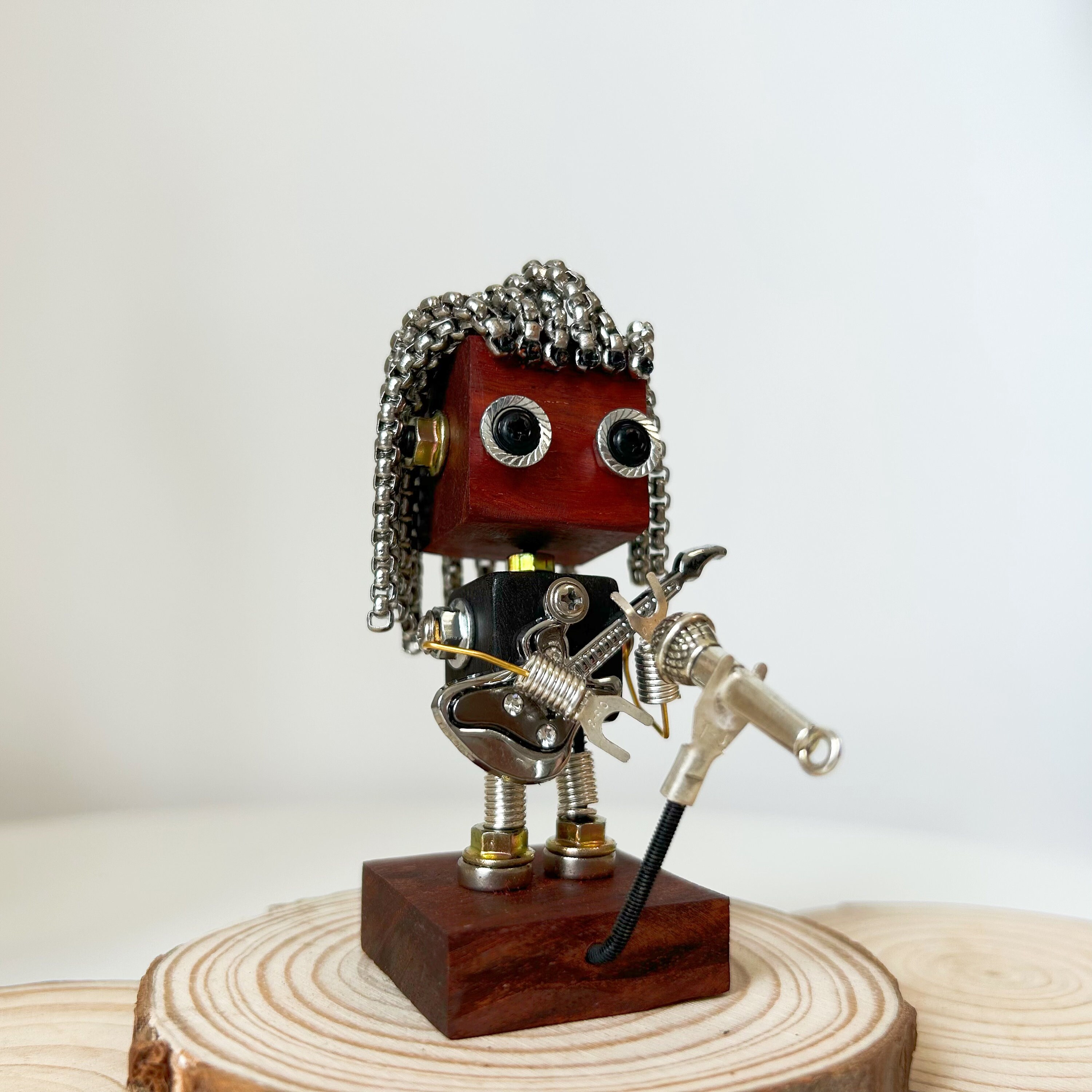 Handmade Steampunk Robot Figurine & Knick Knack's Robot, Band Singer ...