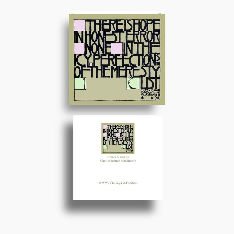 There is Hope in Honest Error...- Charles Rennie Mackintosh Glasgow ...