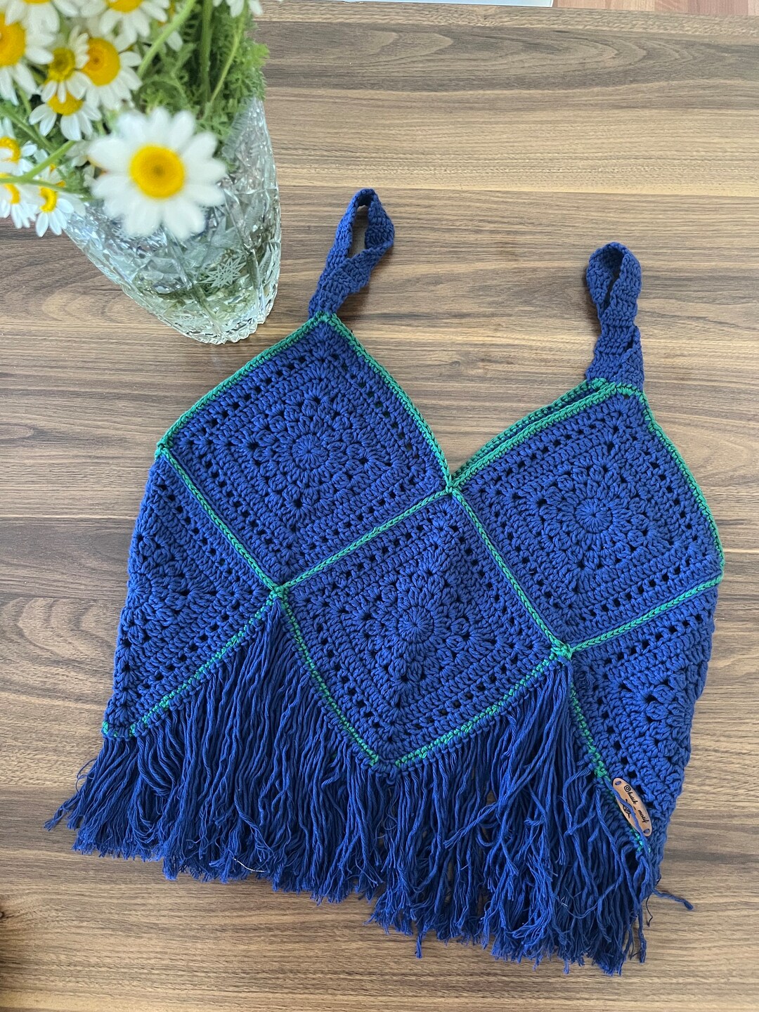 Weekend Granny Square Top,crochet Crop Top, Granny Square Crochet Boho ...