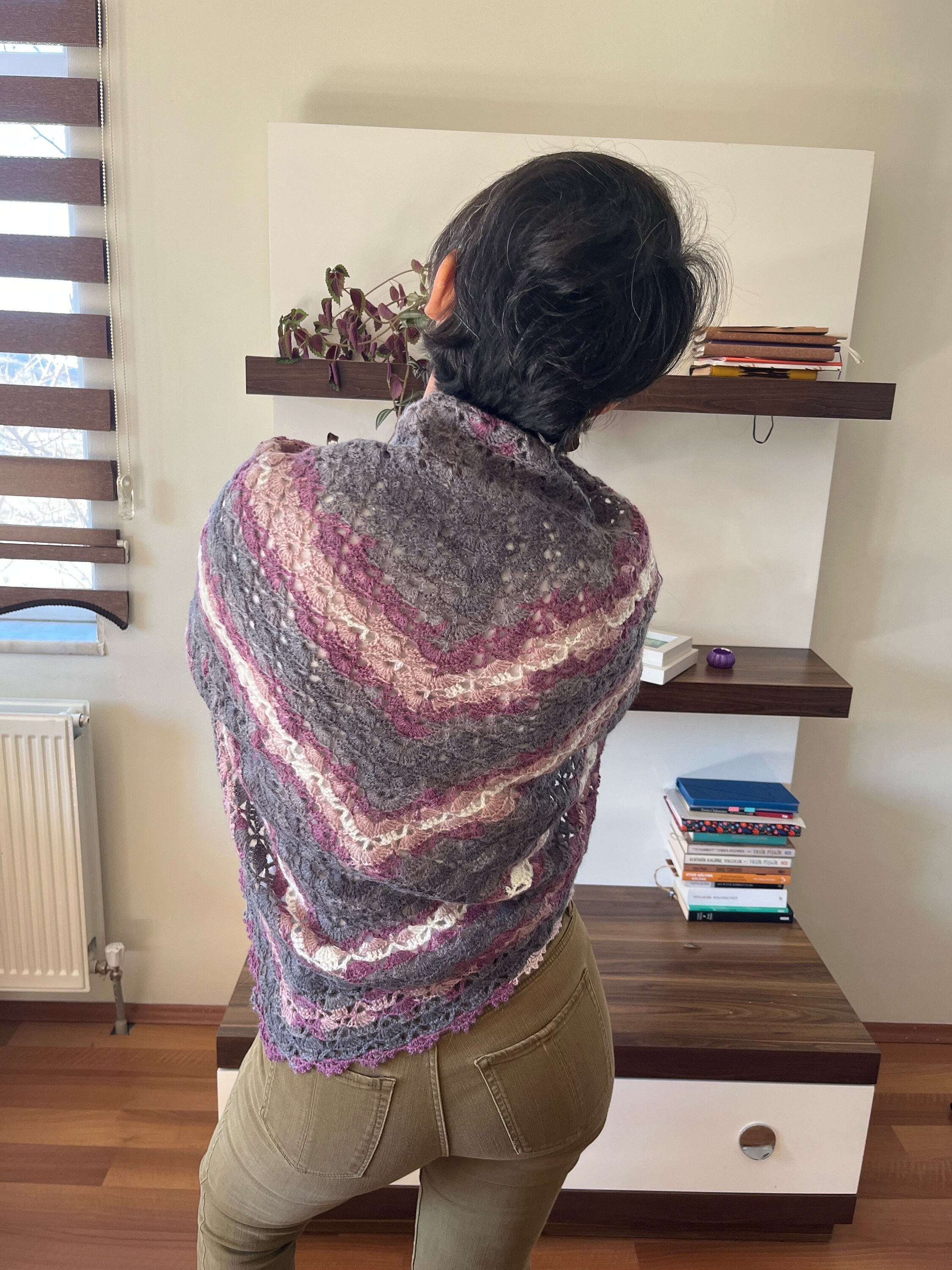 Handmade Angora Crochet Shawl: Lightweight Boho Lace Scarf - Etsy
