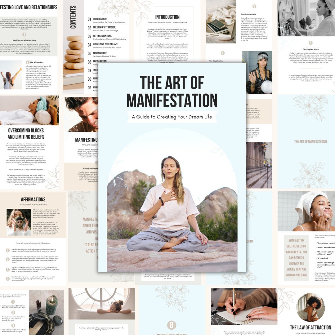 The Art of Manifestation Guide,manifestation Tools Journal Gift ...