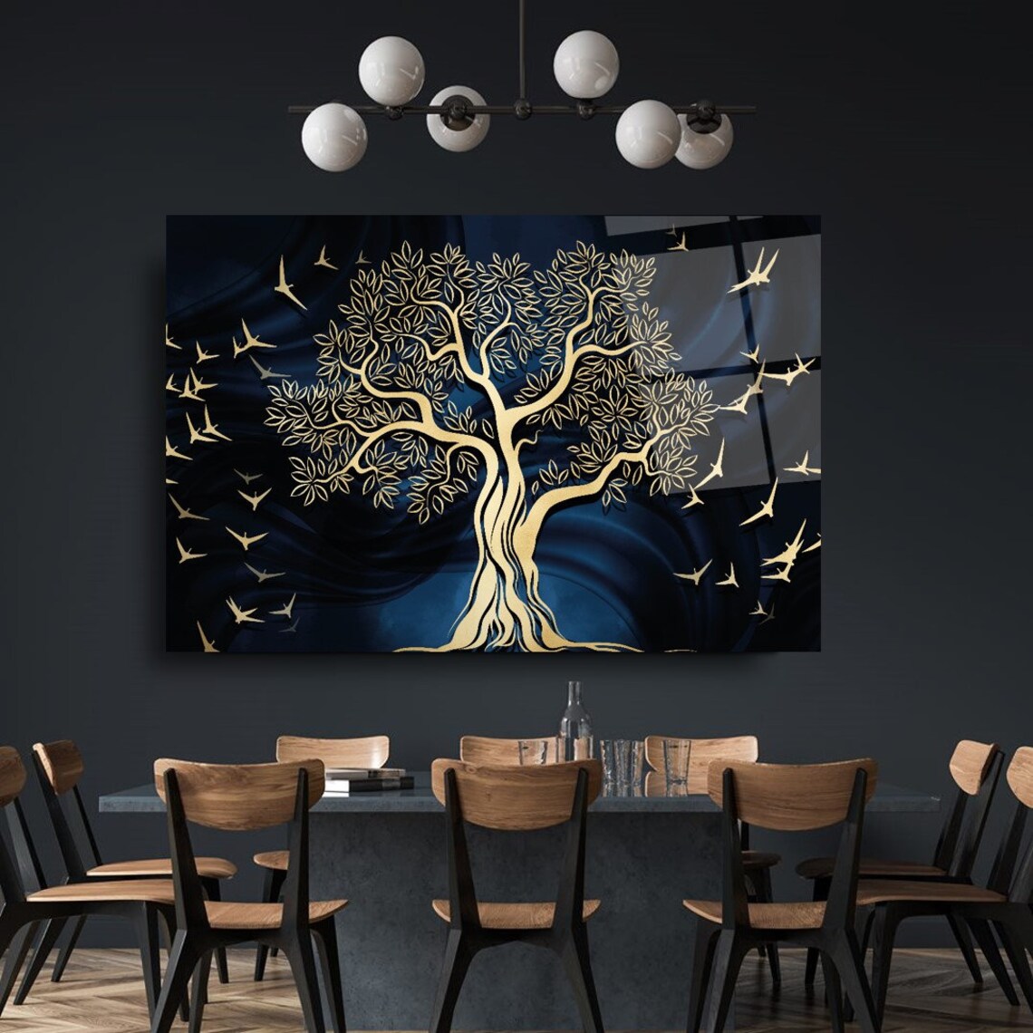 Tree of Life Glass Wall Painting Glass Printing Wall Art - Etsy