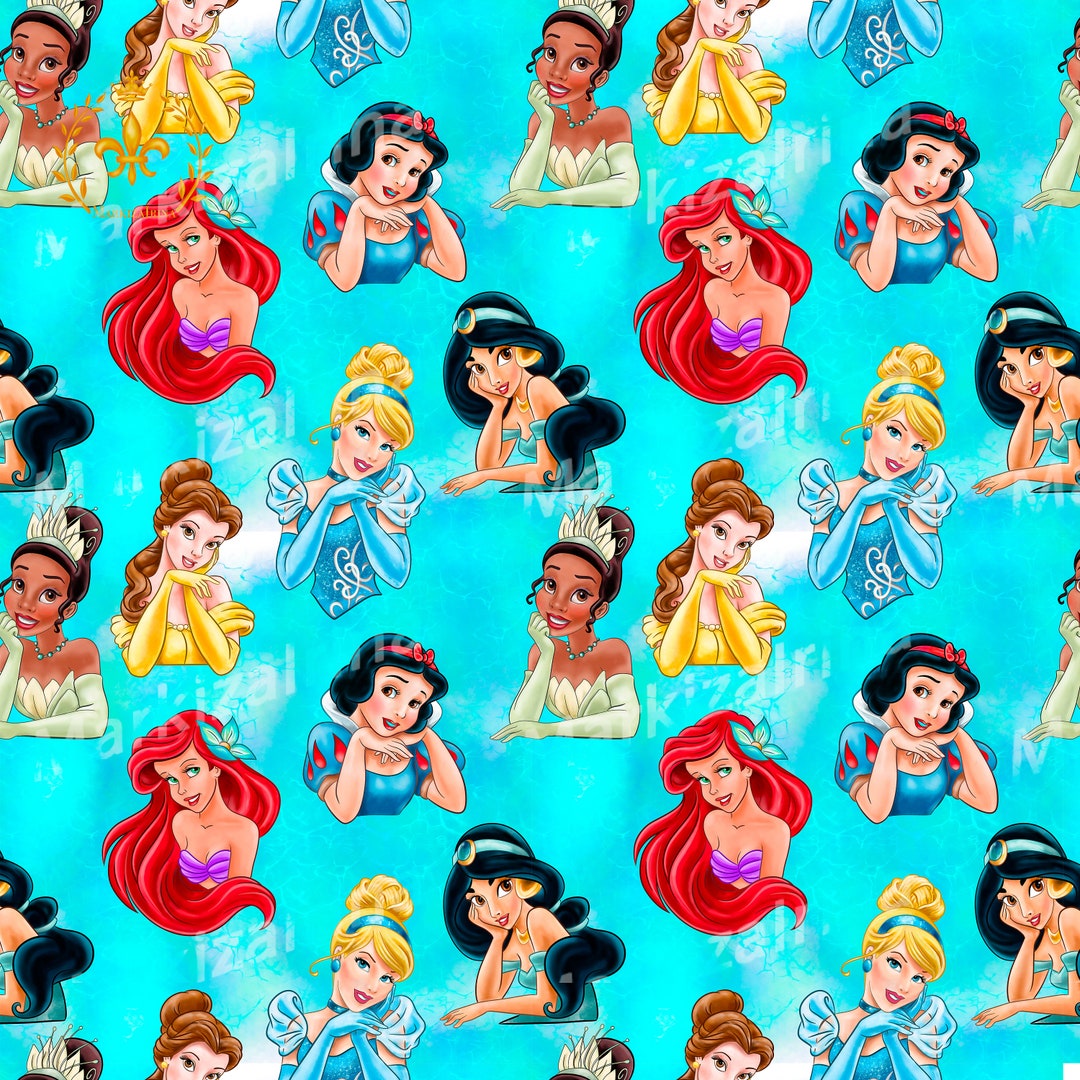 Ariel, Belle, Snow White, Jasmine, Cinderella, Tiana, Princesses of ...