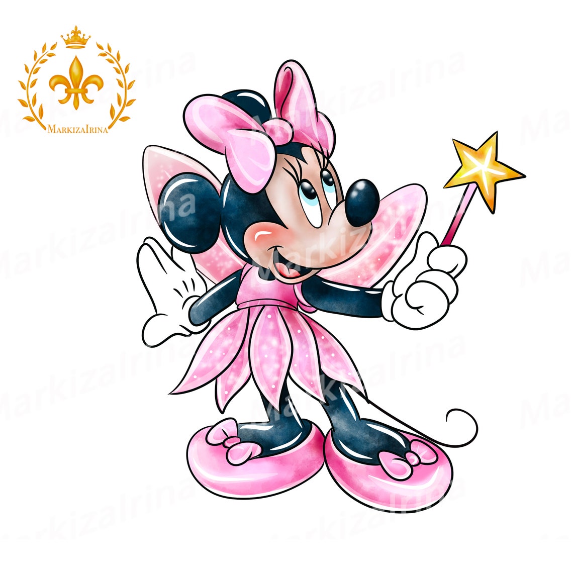 Minnie Mouse Fairy Clipart,minnie Mouse Png , Minnie Mouse Watercolor ...