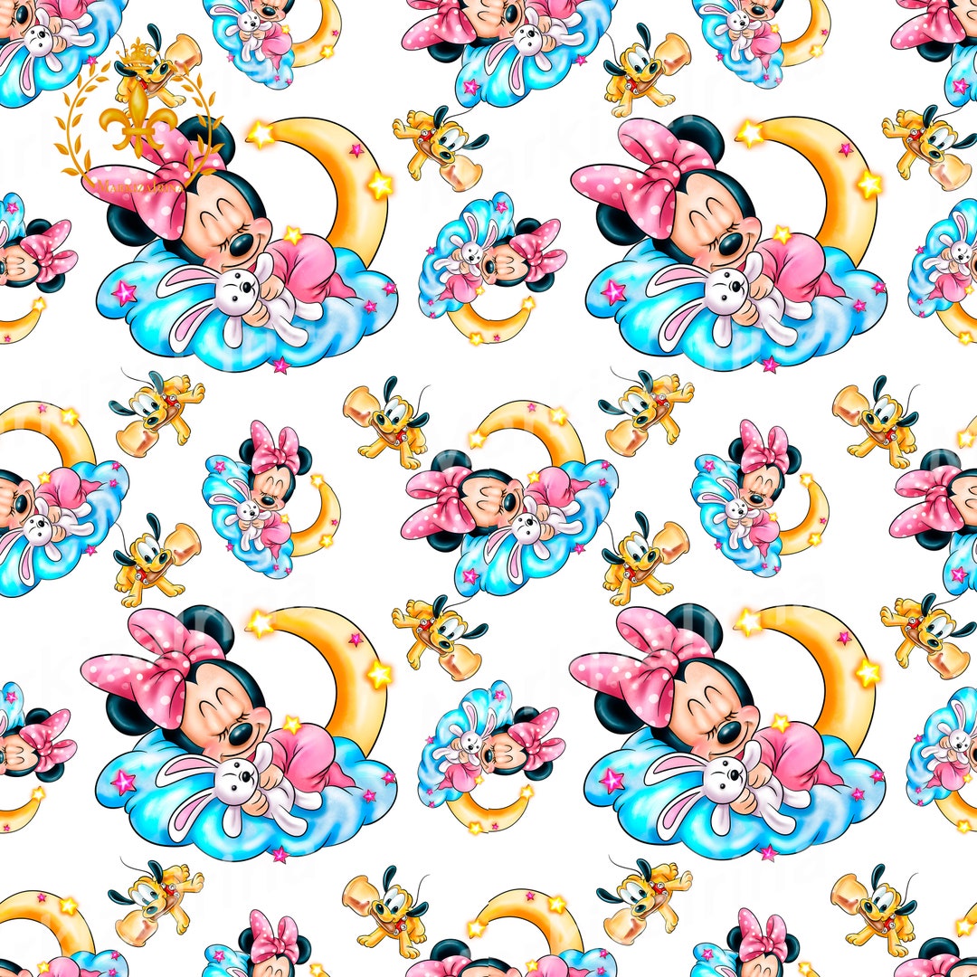 Mickey Mouse Seamless,minnie Mouse Seamless File,minnie Mouse Digital ...