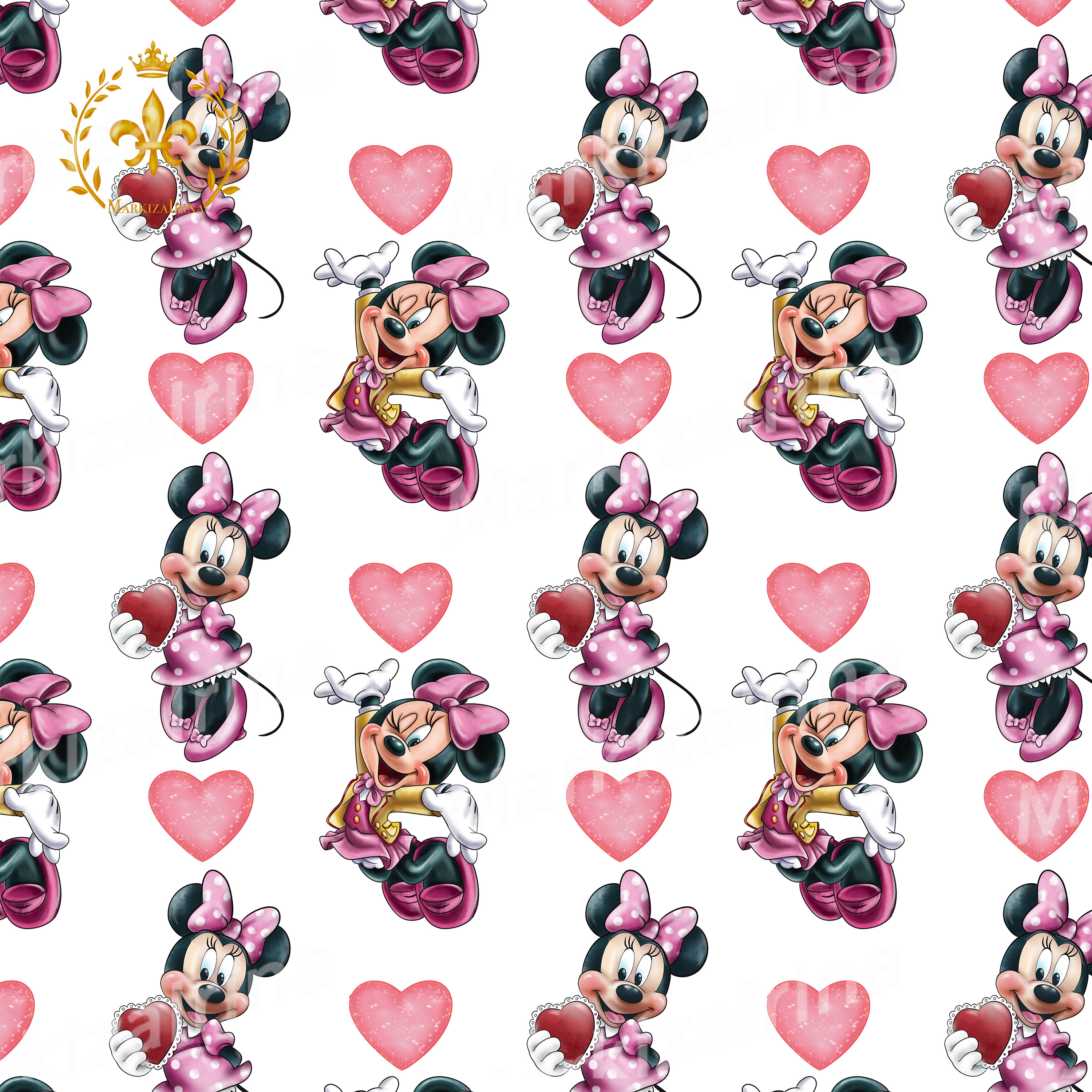 Minnie Mouse Valentine Day ,minnie Mouse Seamless File,minnie Mouse ...