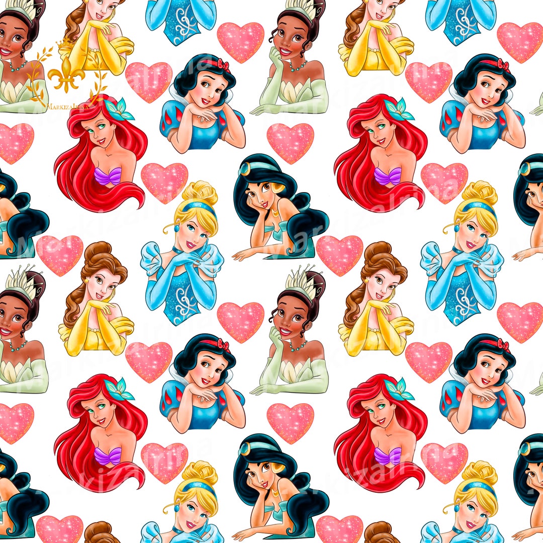 Ariel, Belle, Snow White, Jasmine, Cinderella, Tiana, Princesses of ...