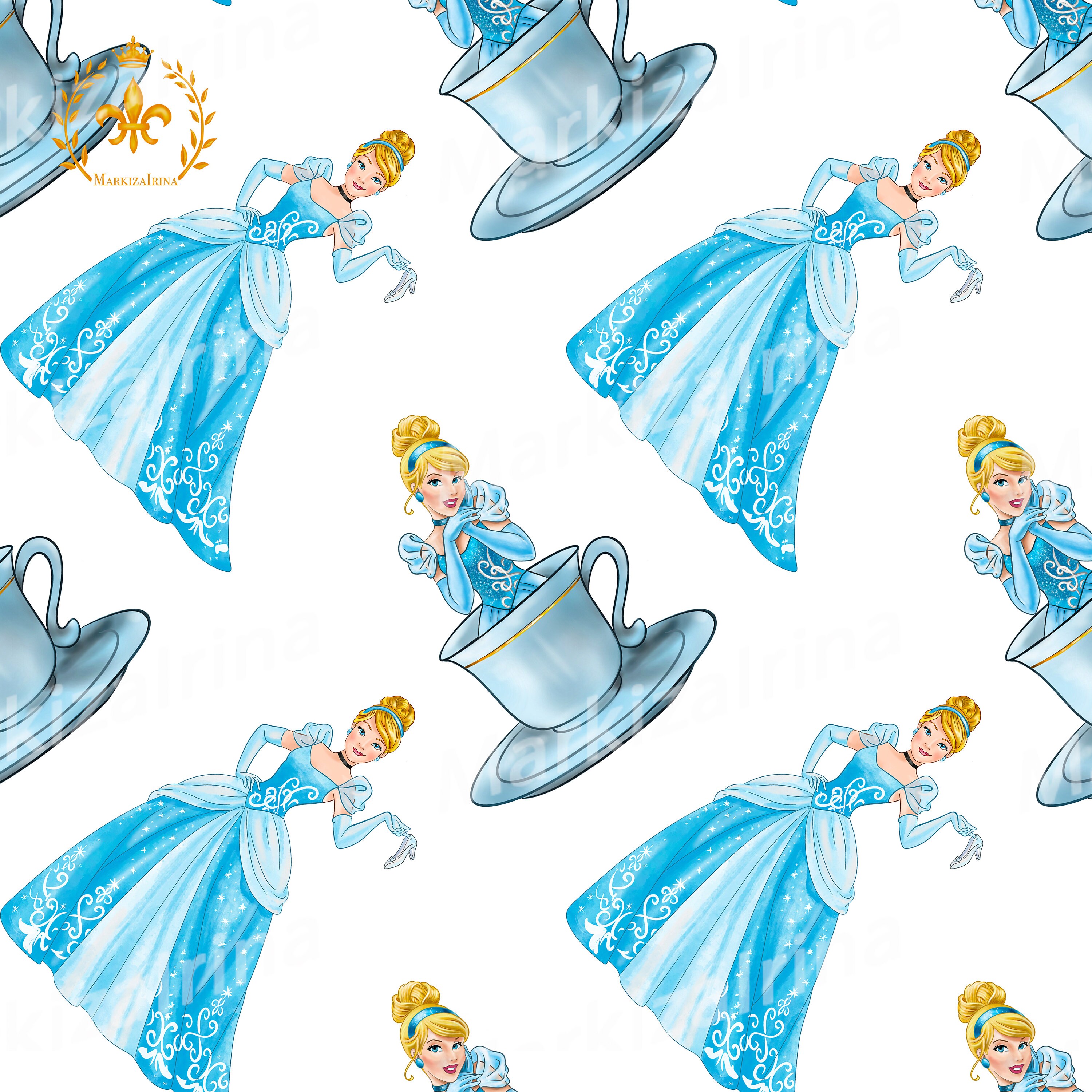Cinderella Seamless File,cinderella Princesses of Theseamless File ...