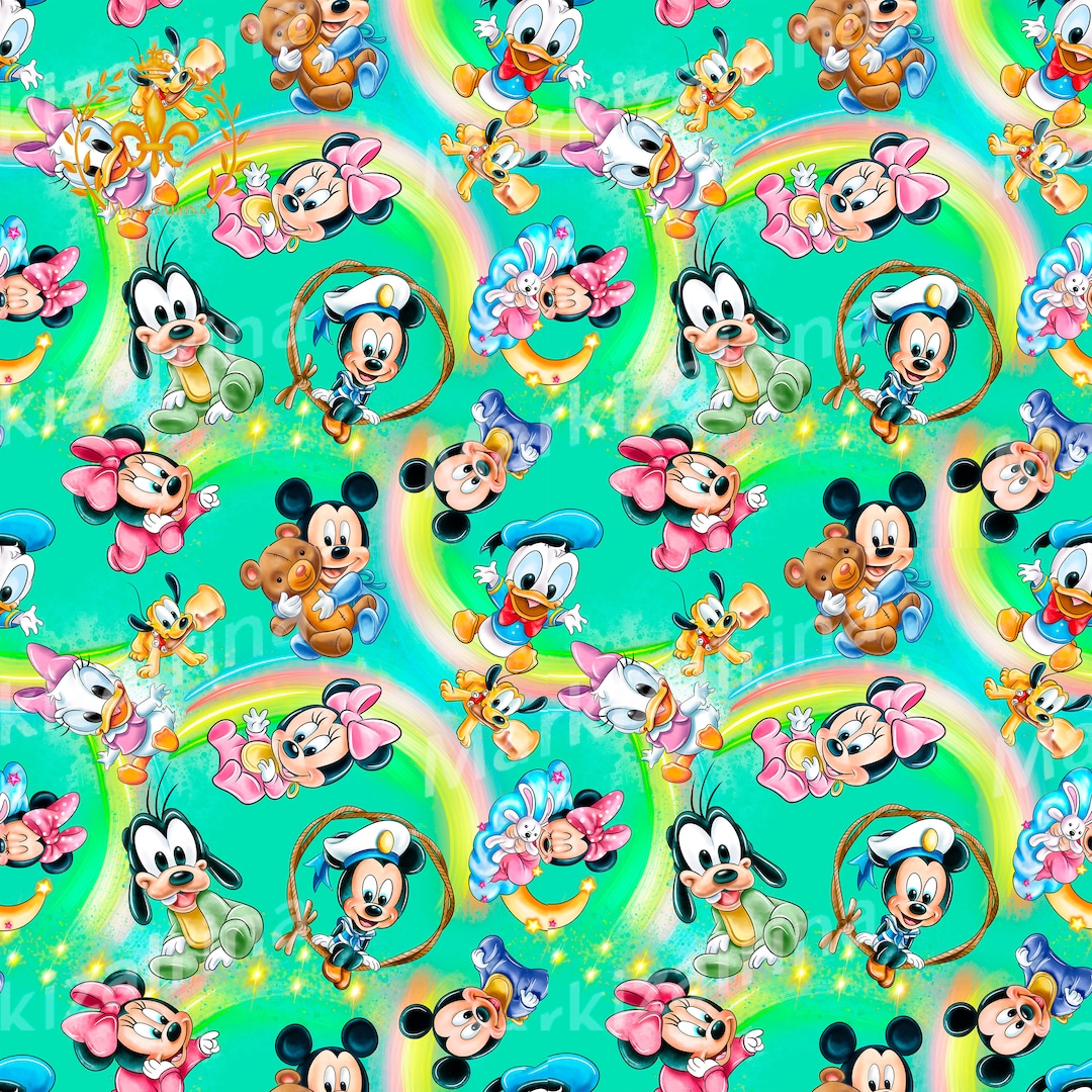 Mickey Mouse Seamless,minnie Mouse Seamless File,minnie Mouse Digital ...