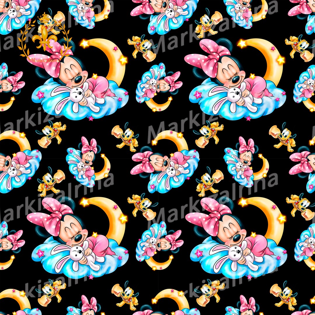 Mickey Mouse Seamless,minnie Mouse Seamless File,minnie Mouse Digital ...