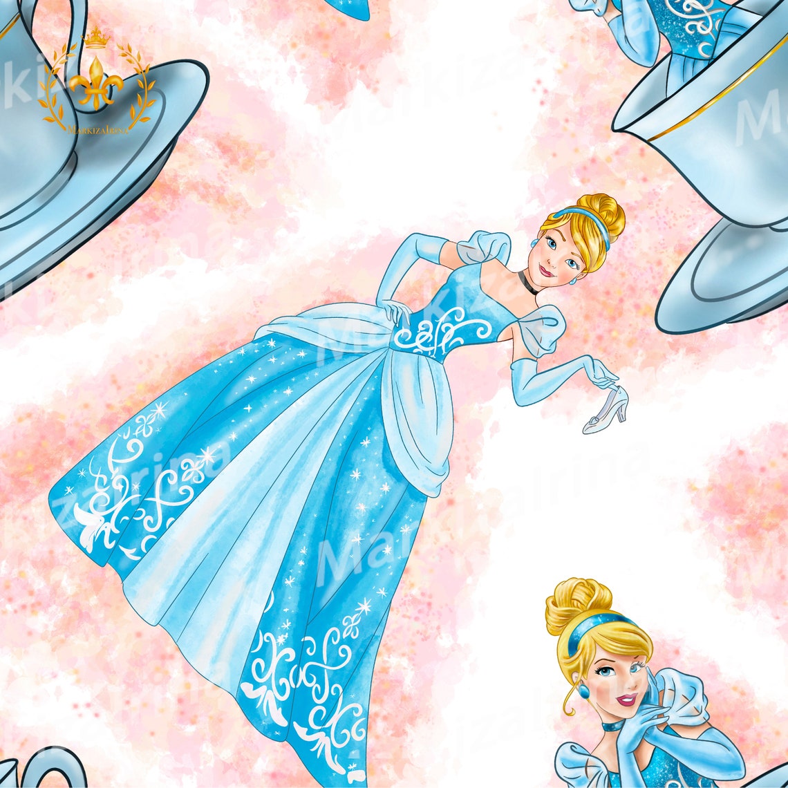 Cinderella Seamless File,cinderella Princesses of Theseamless File ...