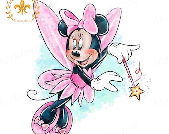 Minnie Mouse Fairy Clipart,minnie Mouse Png , Minnie Mouse Watercolor ...