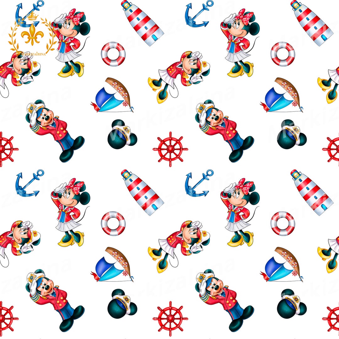 Mickey Mouse Sea Cruise,minnie Mouse Seamless File,minnie Mouse the ...