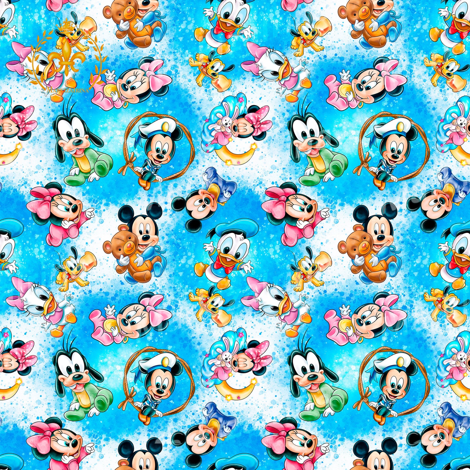 Mickey Mouse Seamless,minnie Mouse Seamless File,minnie Mouse Digital ...