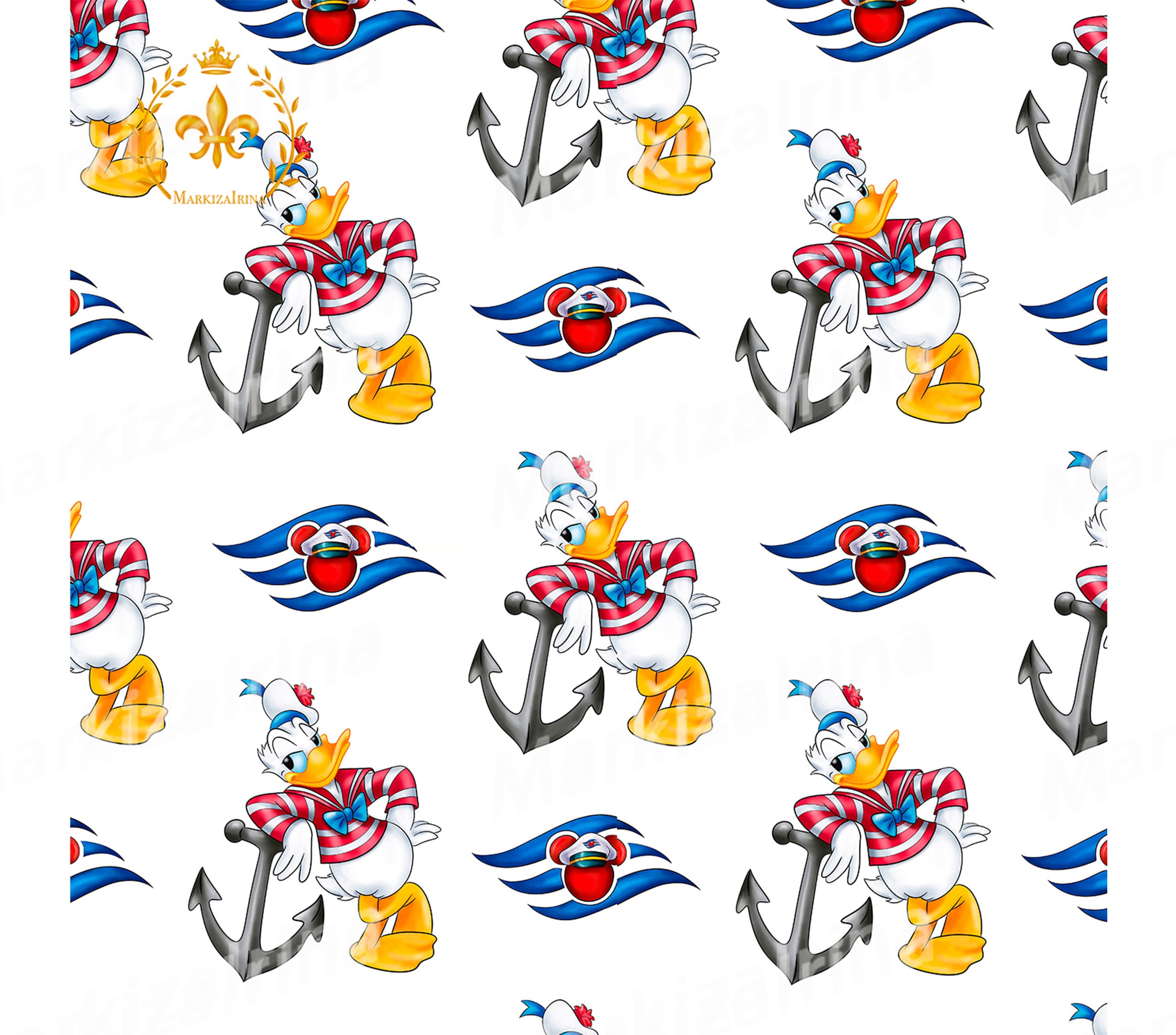 Donald Duck Sea Cruise,donald Duck Seamless File,donald Duck the Sailor ...