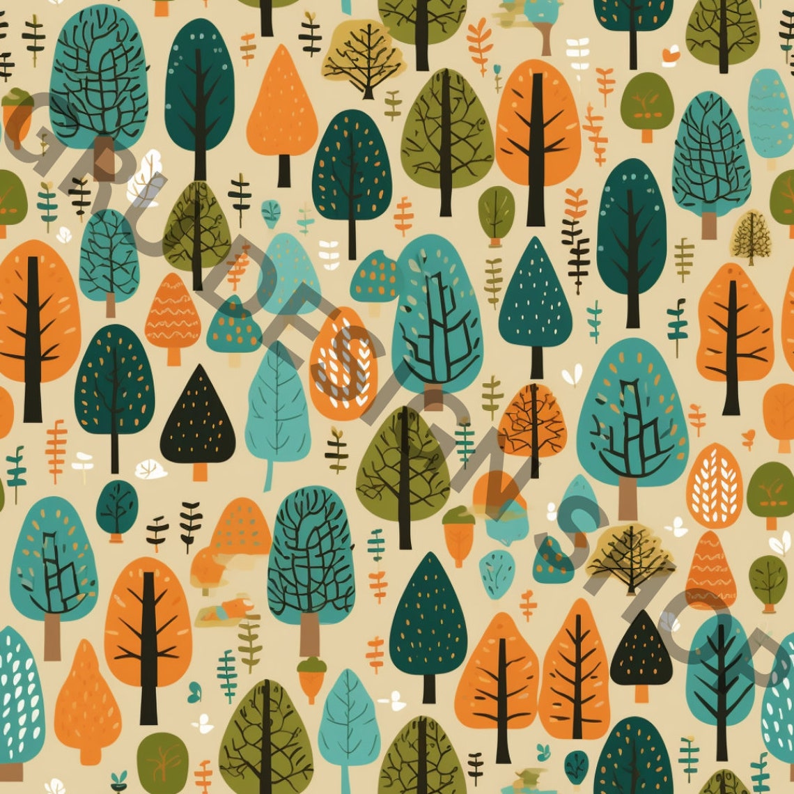 Forest Digital Patterns - Scrapbook Papers -seamless Patterns - Digital ...