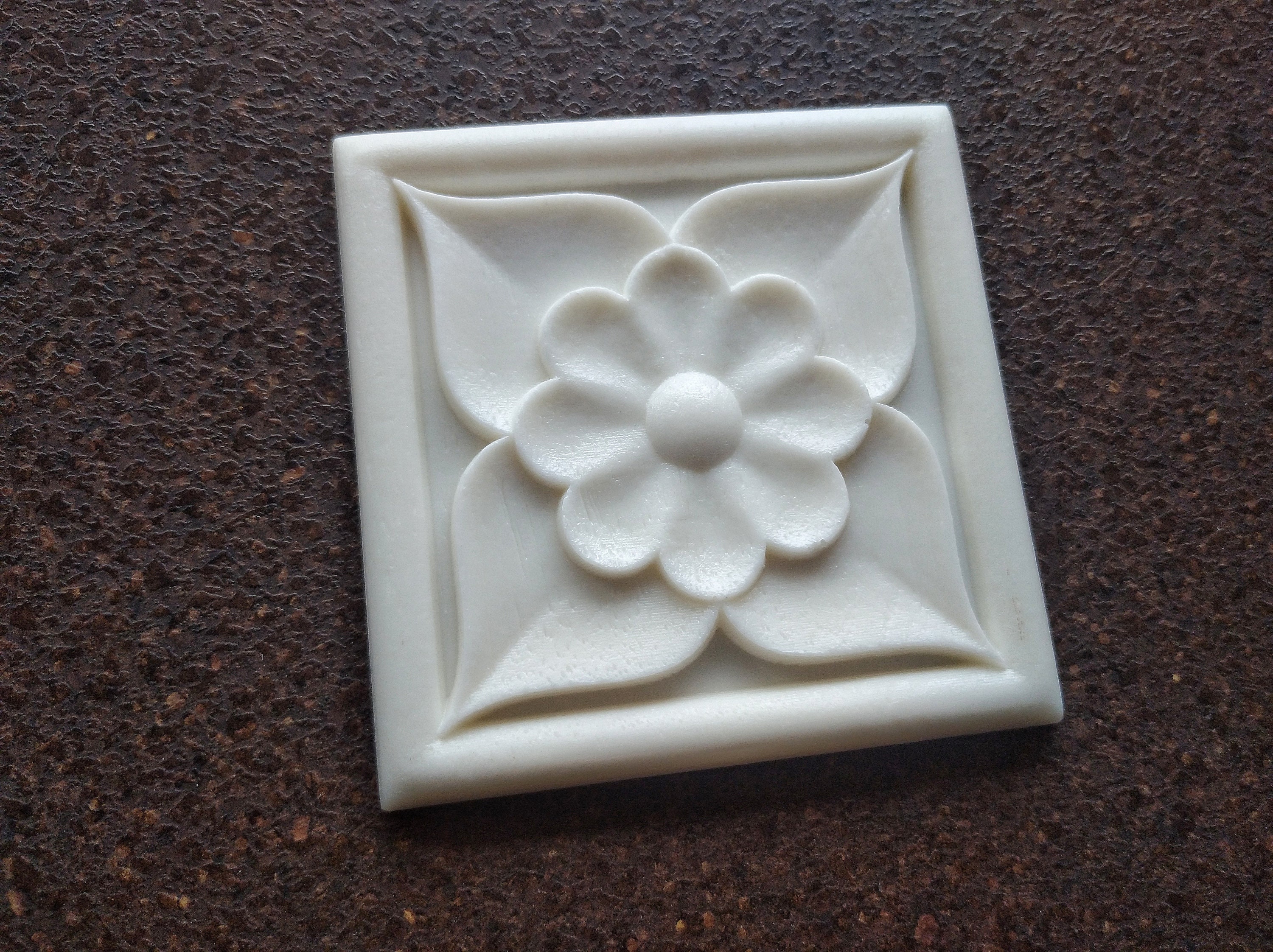 Square Decorative Tile 10x10cm 3.85inch , Resin Moldings With Wood ...