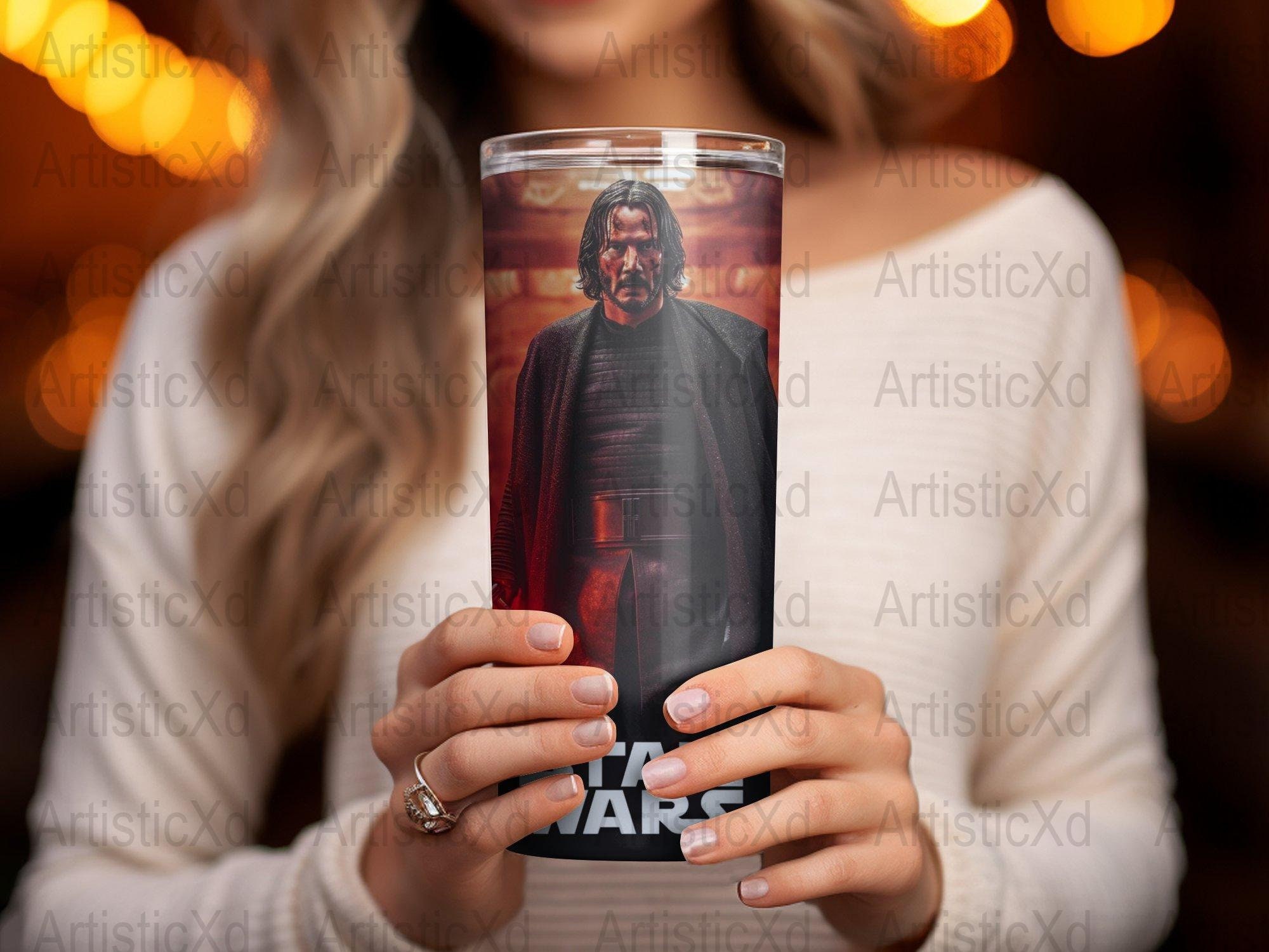 Star Wars Inspired Tumbler, Sith Kylo Ren Design, Sci-fi Movie Fan Gift ...