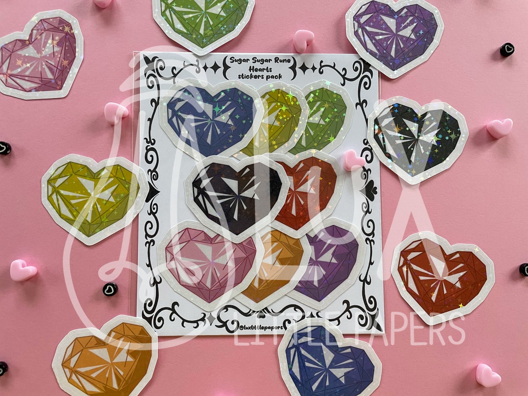 Sugar Sugar Rune / Chocola & Vanilla / Cristal Hearts Stickers Pack ...