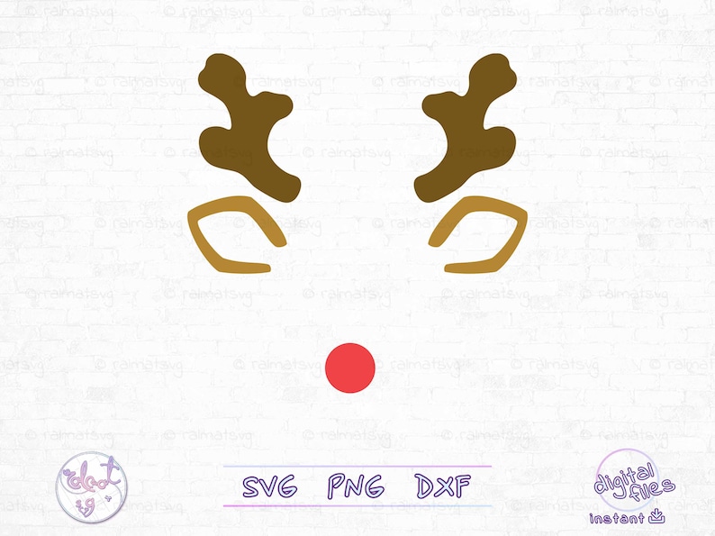 Reindeer Svg, Digital Download, Mini Antlers Svg, Cricut Designs ...