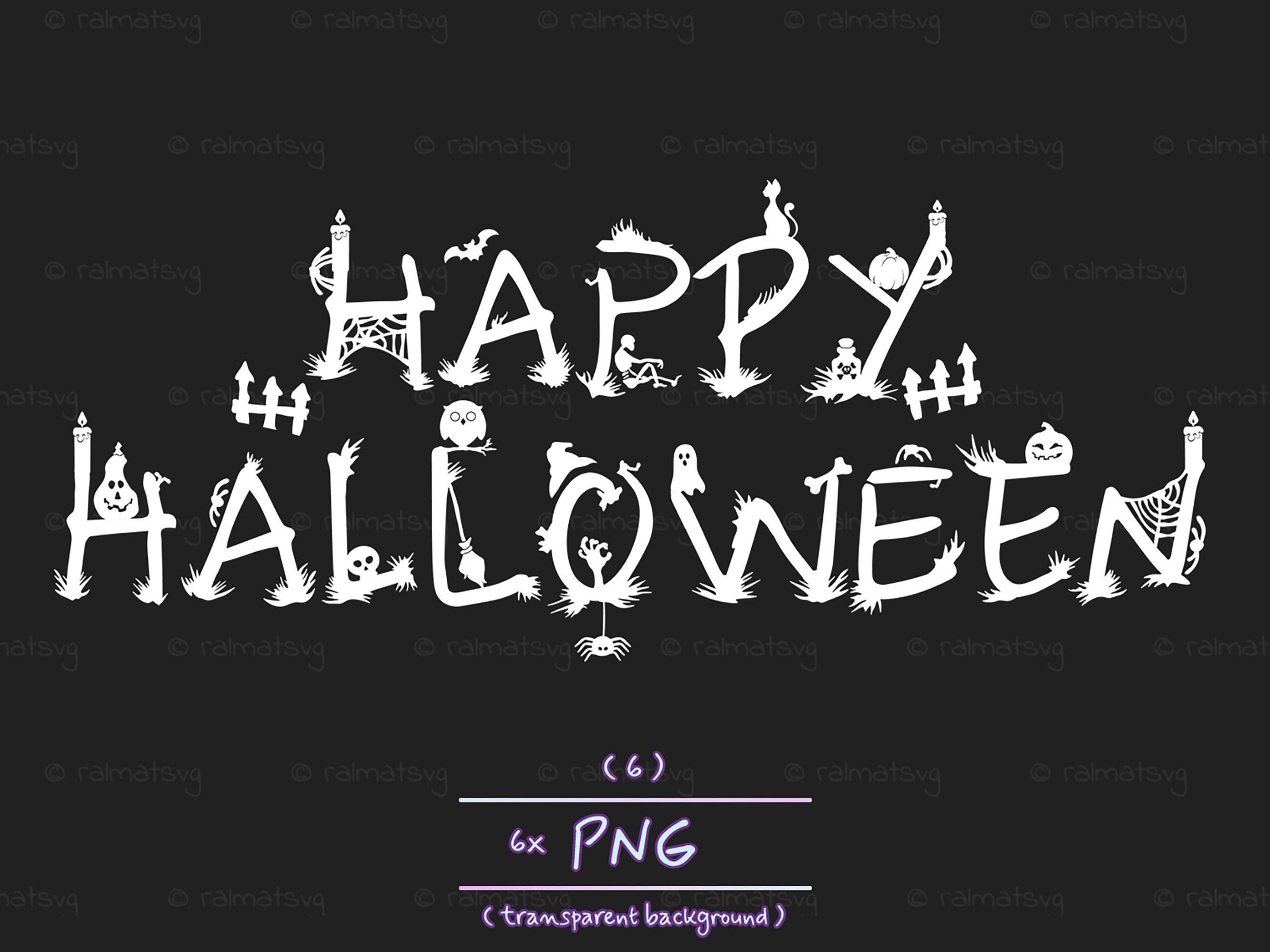 Cute Happy Halloween SVG, Halloween PNG, Halloween Clipart, Printable ...