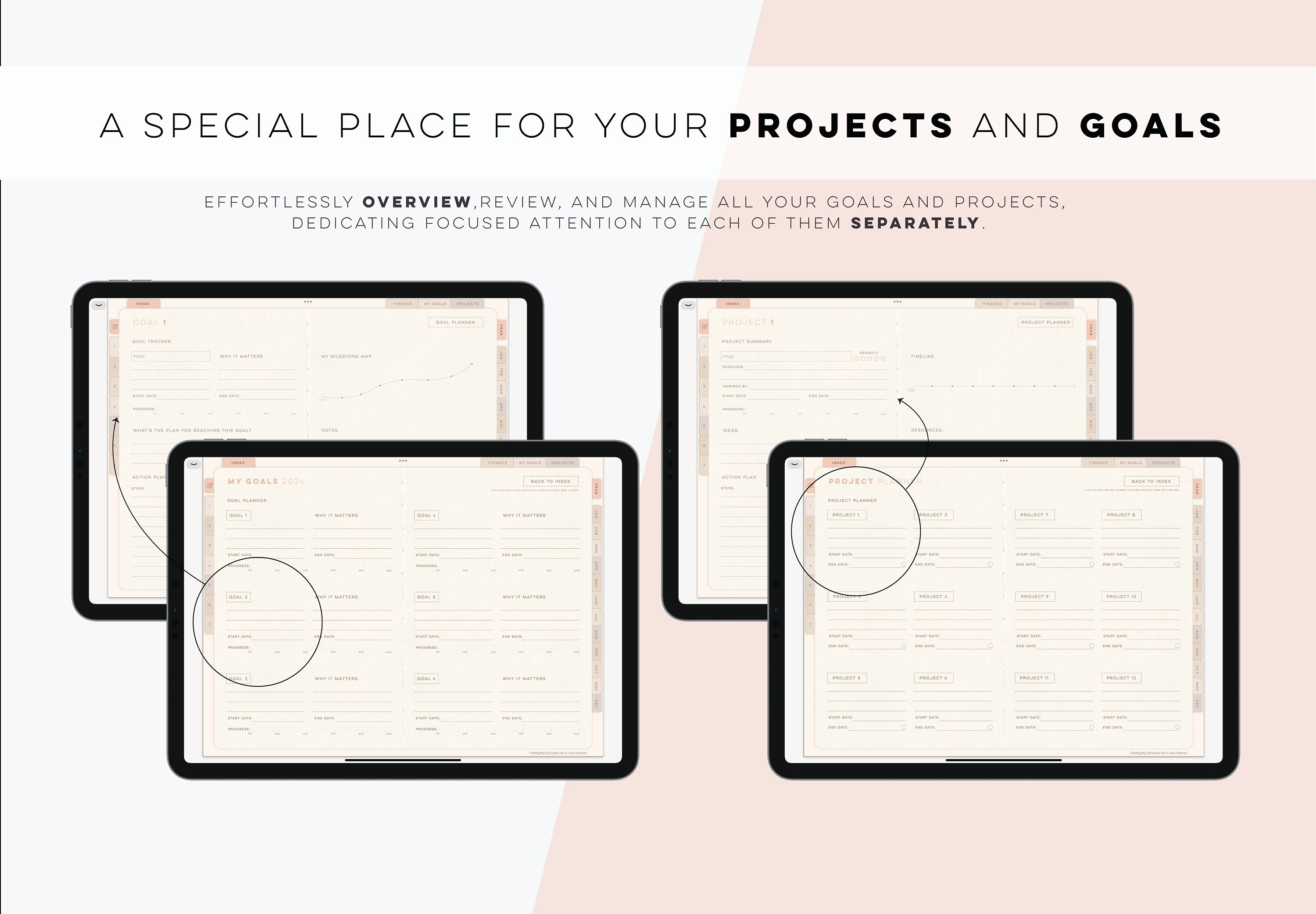 Digital Planner 2024 & 2025 Paper Texture Background English Version ...