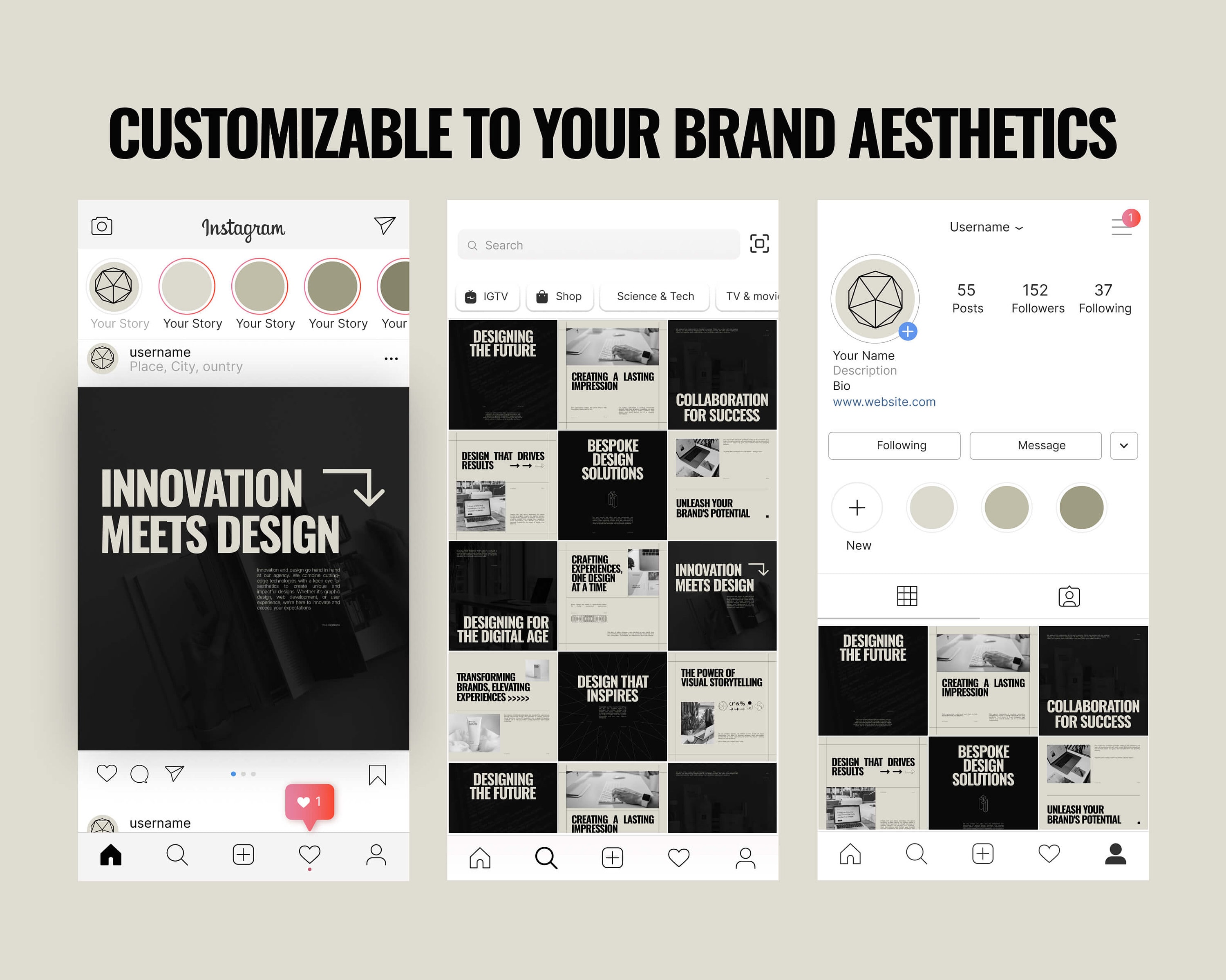 Instagram Templates, Luxury Feed, Small Business, Entrepreneur ...