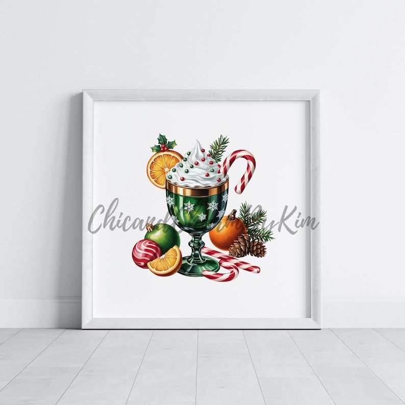 Christmas Drink Clipart Bundle, Hot Cocoa, Coffee, Tea & Holiday Mug ...