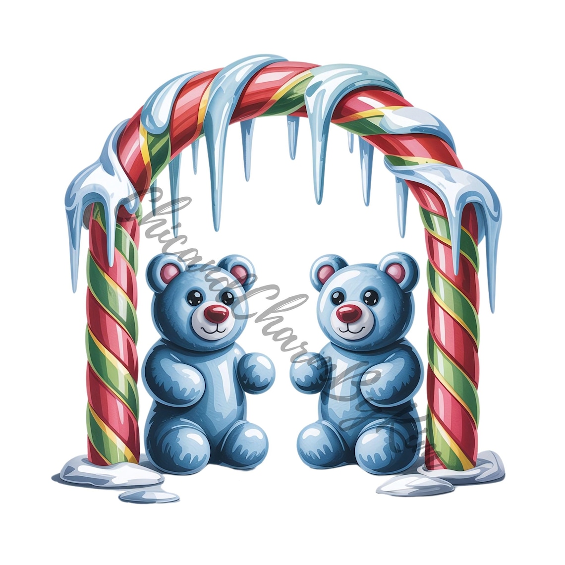 Frozen Candyland Clipart, Winter Wonderland PNG, Christmas Kingdom ...