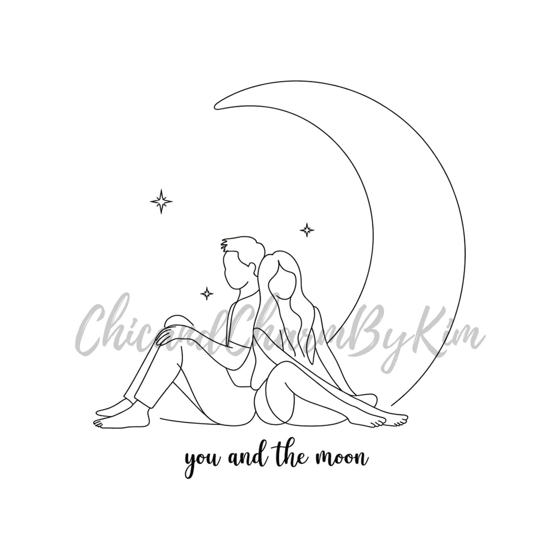 Minimalist Couple Line Art Clipart, Romantic One Line Couples, Love ...