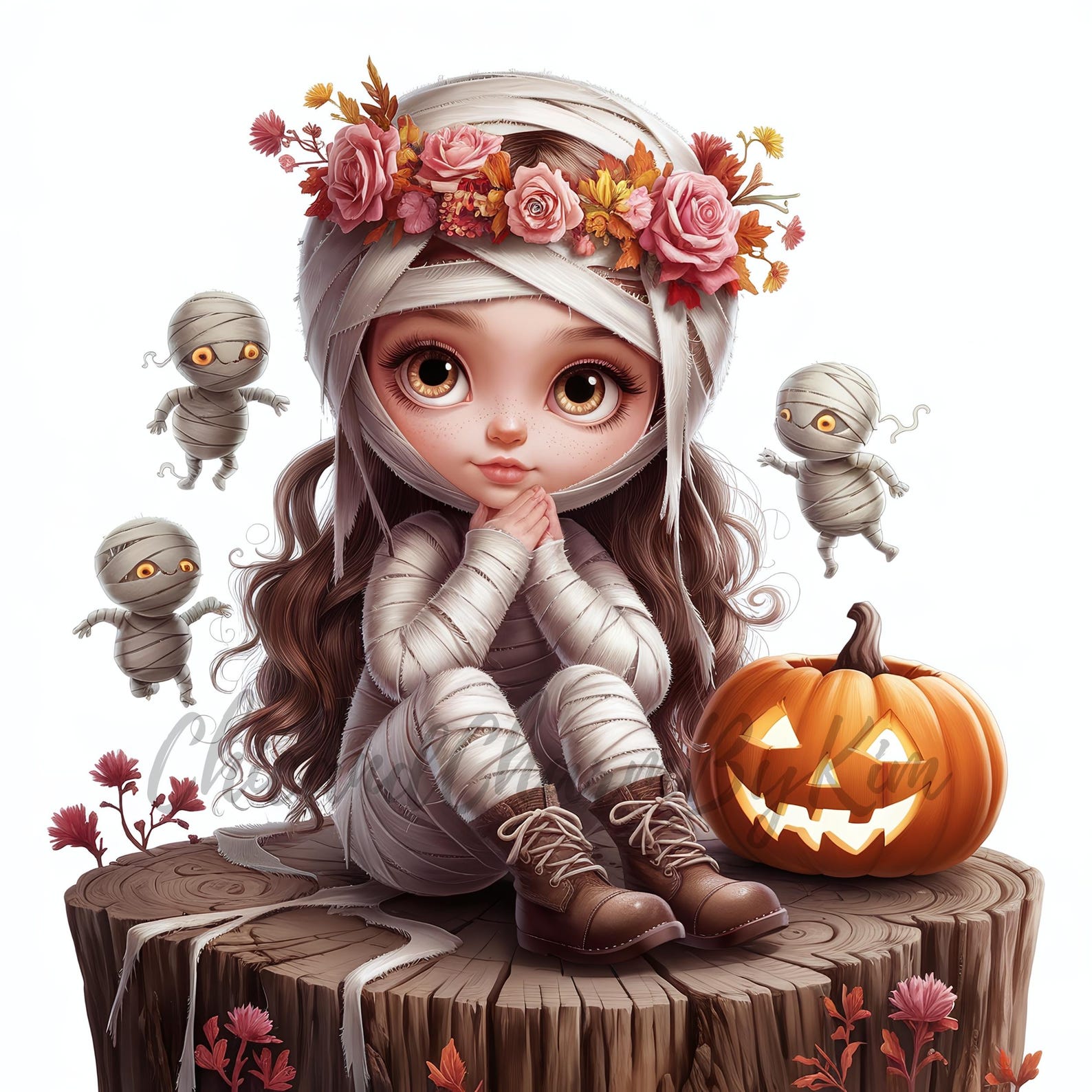 20 Mummy Girl Clipart, Halloween Pumpkin Clipart, Halloween Girl ...