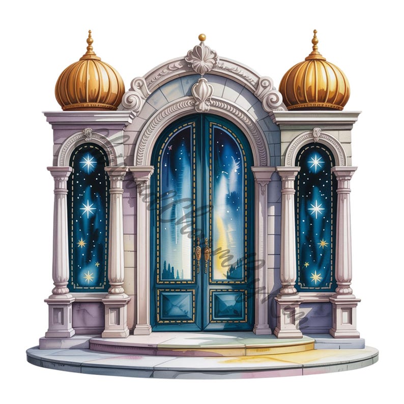 Gothic Fantasy Door Clipart Bundle, Magical Portal PNG, Dark Castle ...
