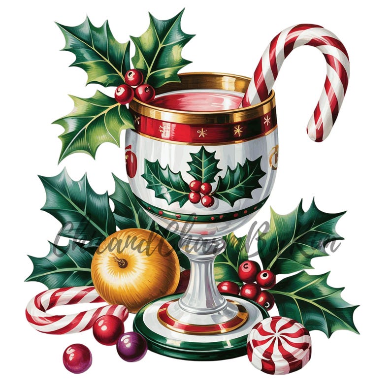 Christmas Drink Clipart Bundle, Hot Cocoa, Coffee, Tea & Holiday Mug ...