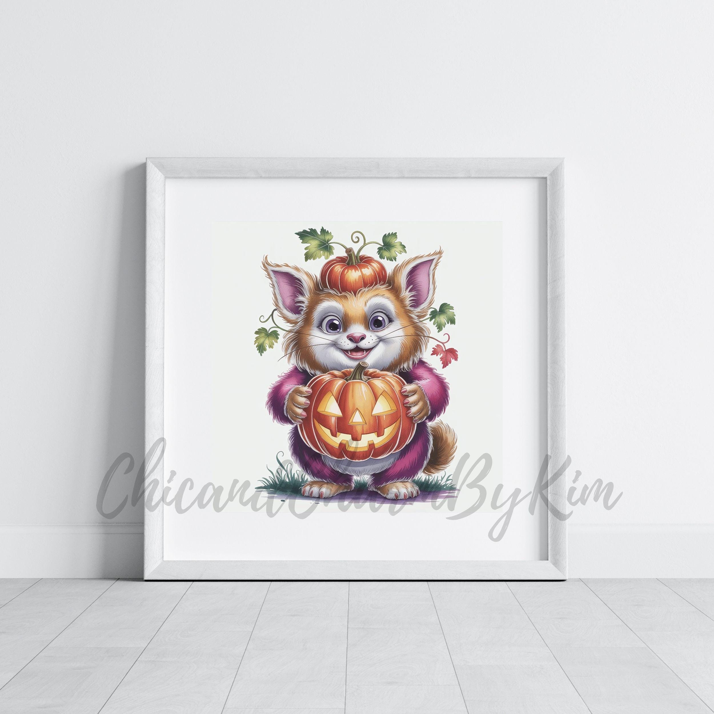 Halloween Monster Clipart Bundle, Cute Halloween Creatures, Monster ...