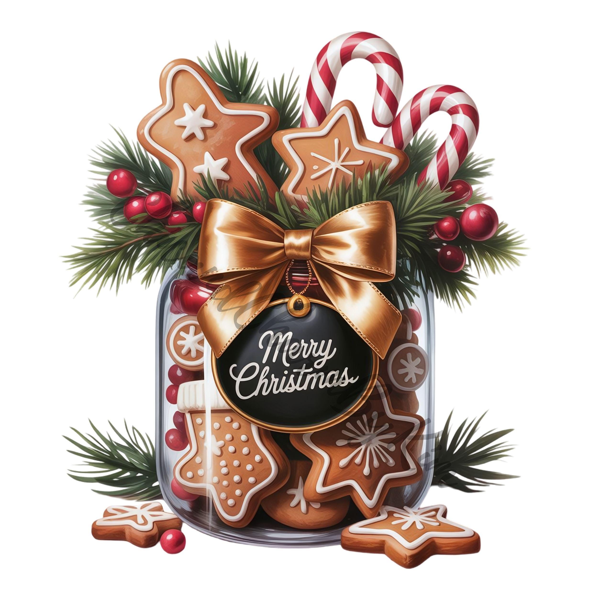 20 Christmas Cookie Jar Clipart Bundle, Holiday Cookie in Jar PNG ...