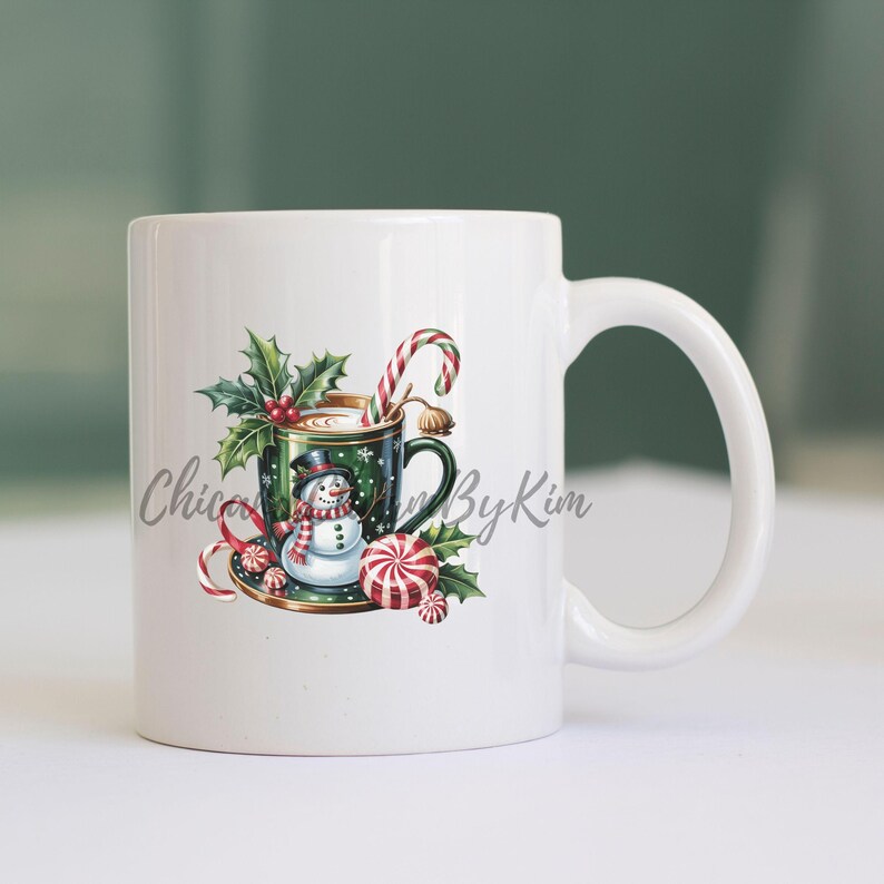 Christmas Drink Clipart Bundle, Hot Cocoa, Coffee, Tea & Holiday Mug ...