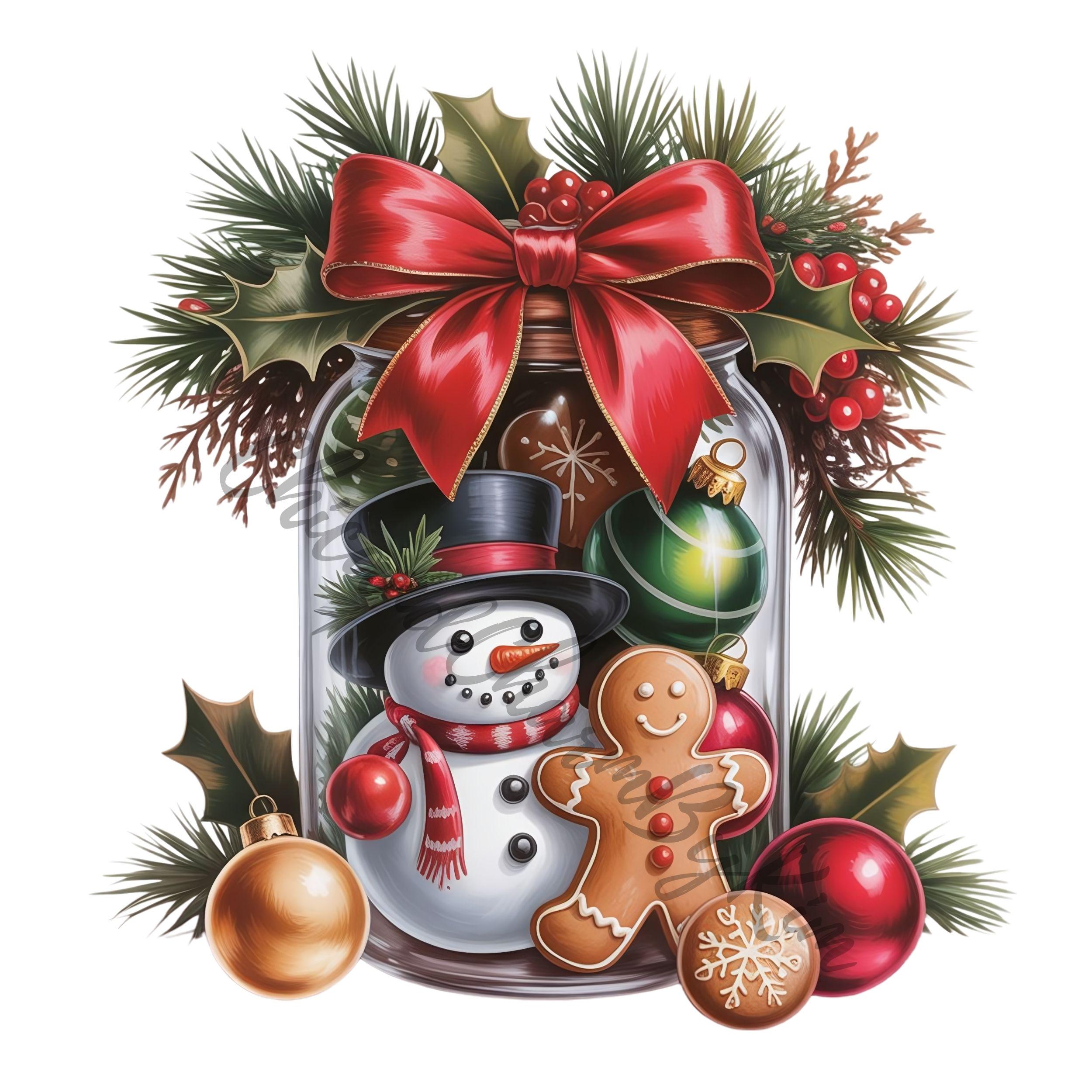 20 Christmas Cookie Jar Clipart Bundle, Holiday Cookie in Jar PNG ...