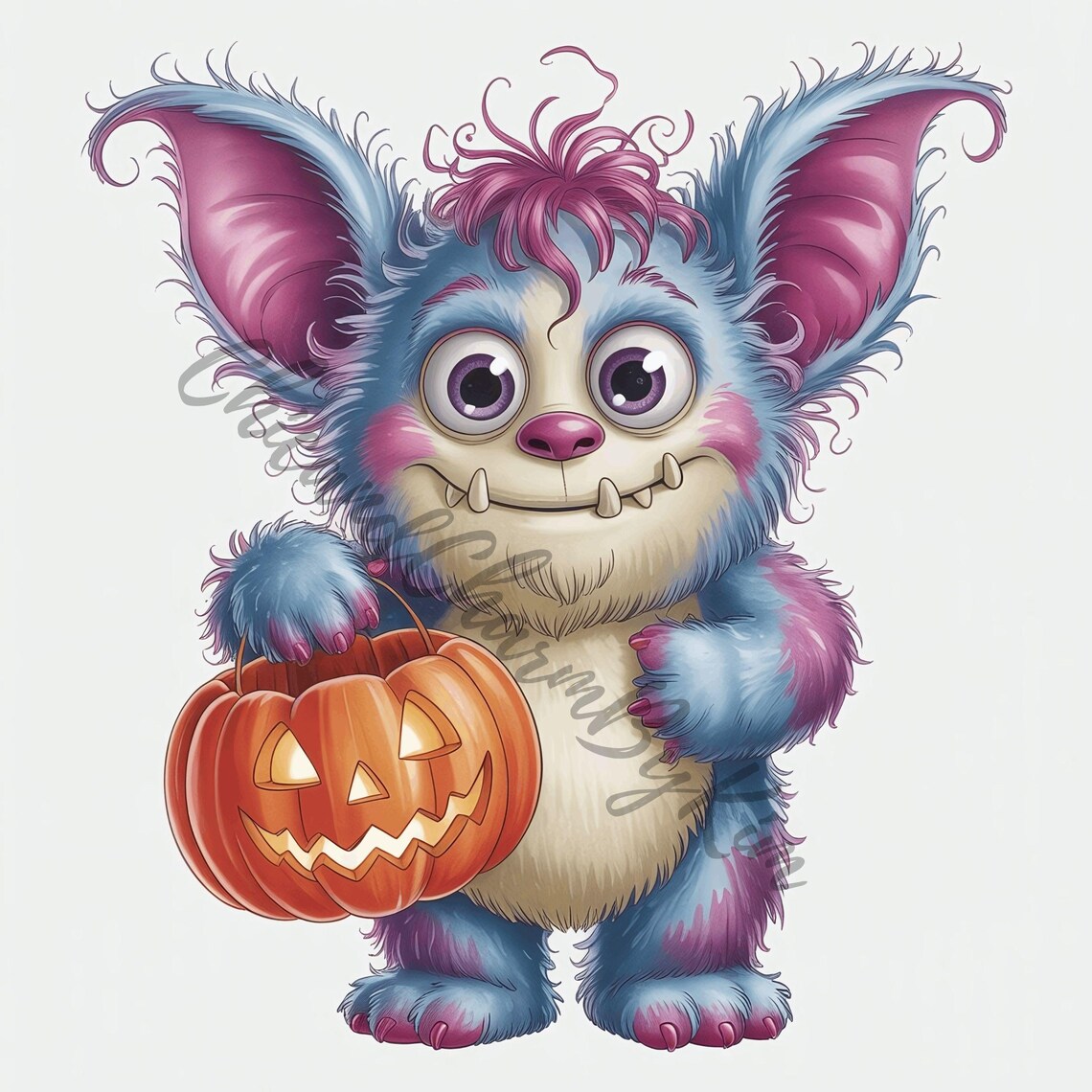 Halloween Monster Clipart Bundle, Cute Halloween Creatures, Monster ...