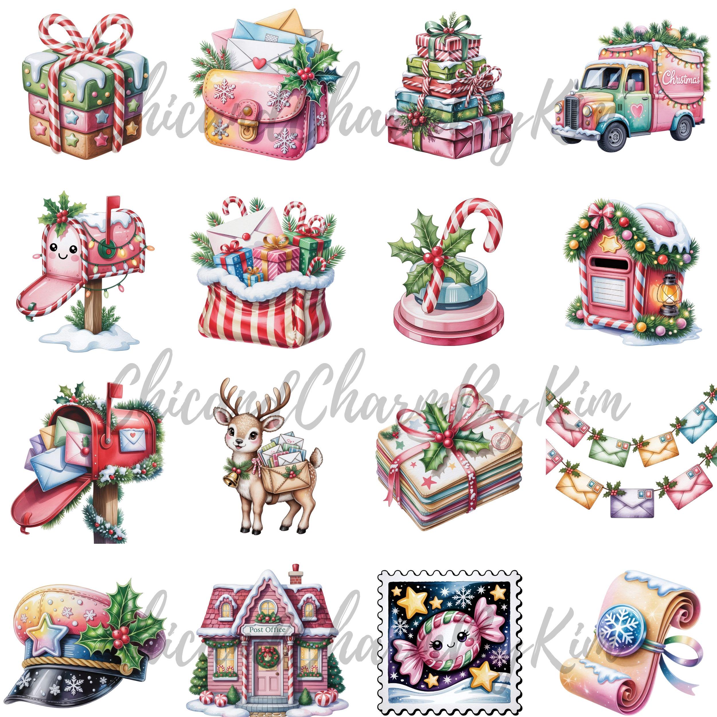 Holiday Post Office Clipart, Christmas Mail PNG, Cute Bear Delivery ...