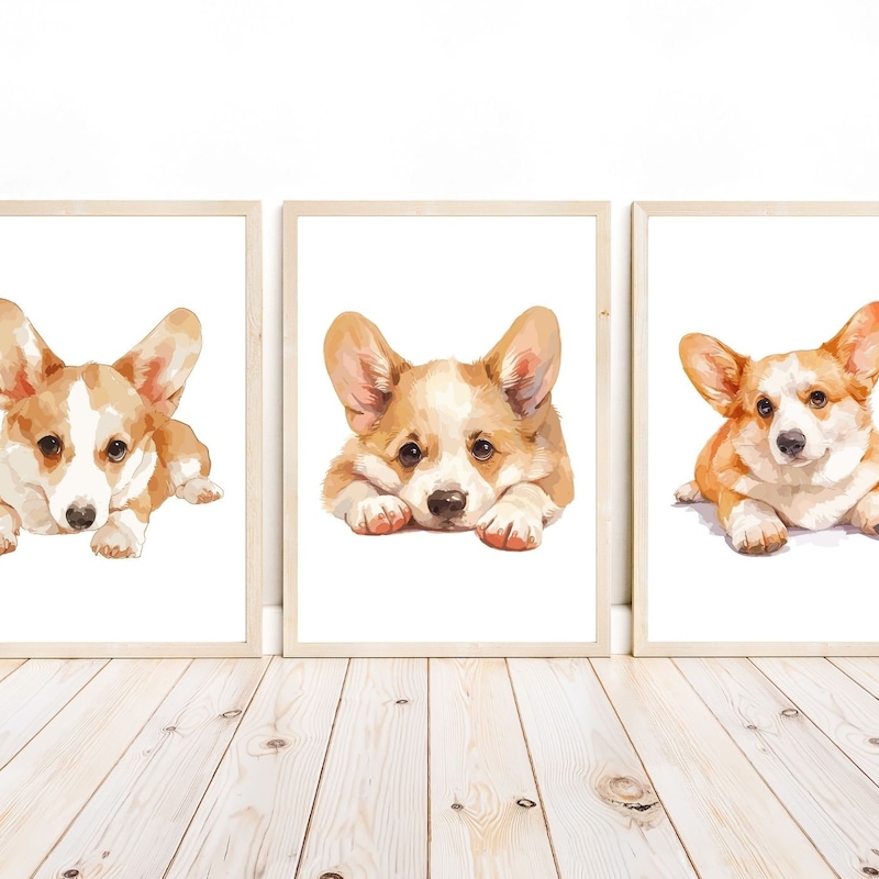 Corgi Wall Art - Etsy