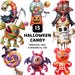 Halloween Candy Monster Clipart, Spooky Halloween Sweets PNG, Kawaii ...