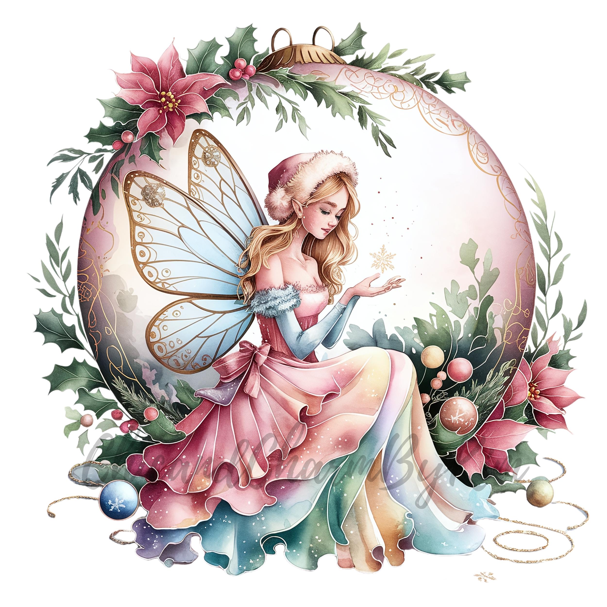 20 Christmas Fairy Clipart, Enchanted Winter Fairy, Fairy Christmas ...