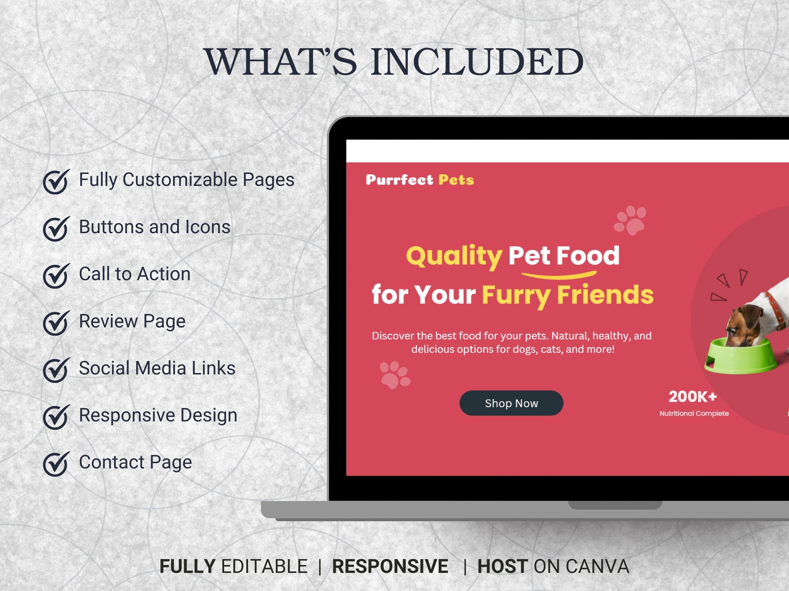 Online Pet Store Template, Canva Pet Shop Website Template, Pet Products Website Template ...