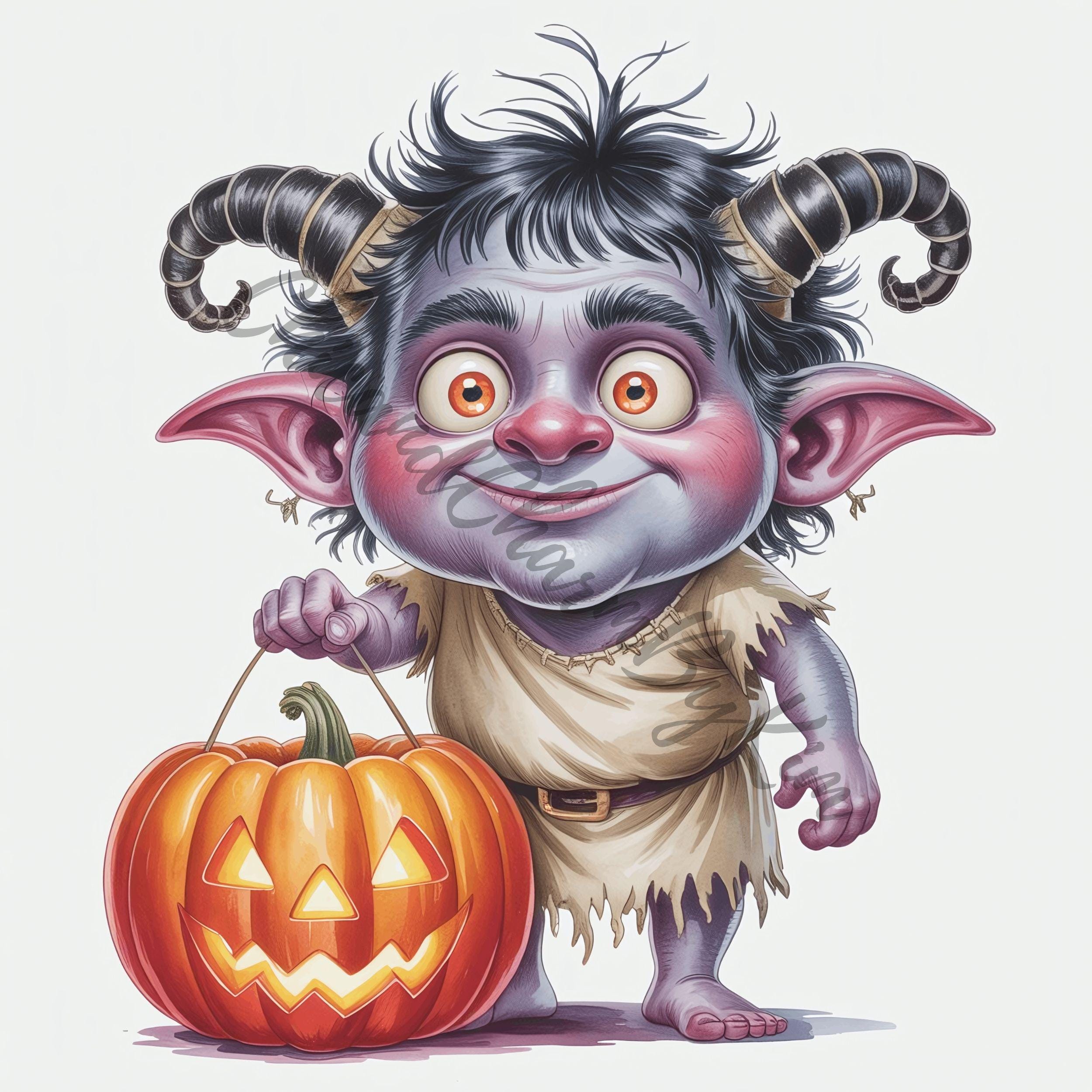 Halloween Monster Clipart Bundle, Cute Halloween Creatures, Monster ...